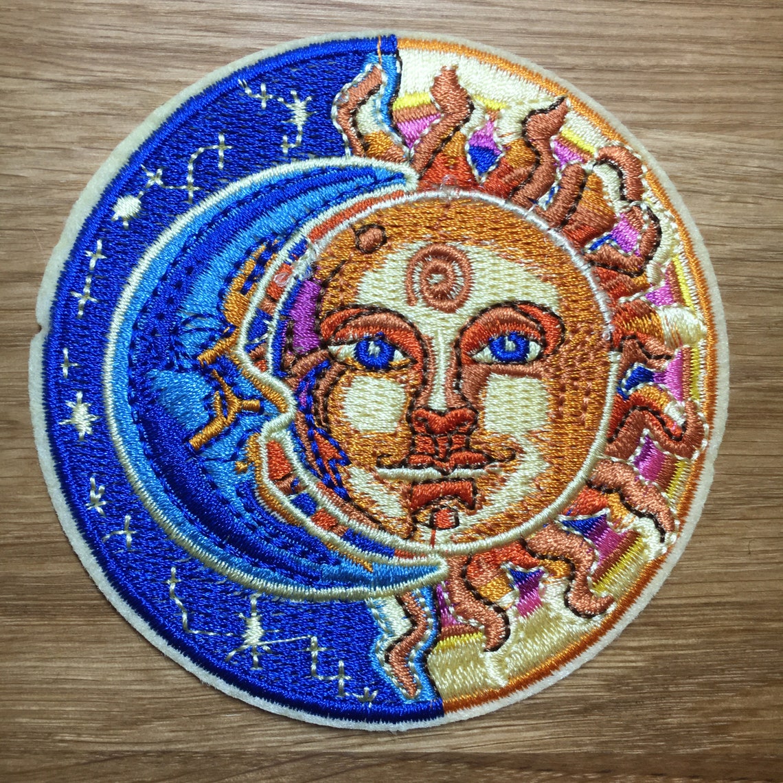 Round Sun & Moon Patch 9 Cm Diameter for Ironing Wilderness - Etsy