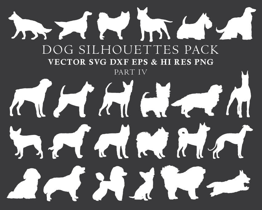 Dog SVG Dog Silhouette SVG Cut Files Dog Clipart Dog - Etsy