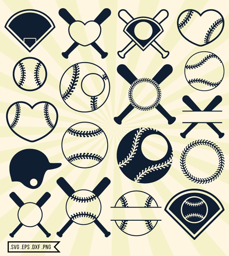 Baseball SVG Cut Files Baseball Monogram SVG Baseball - Etsy