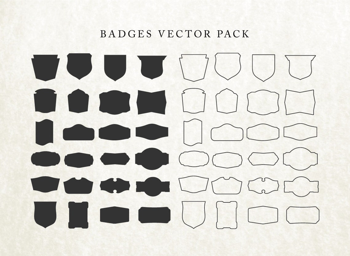 Badge SVG Label svg Frame svg Banner svg Cut Files Vector | Etsy