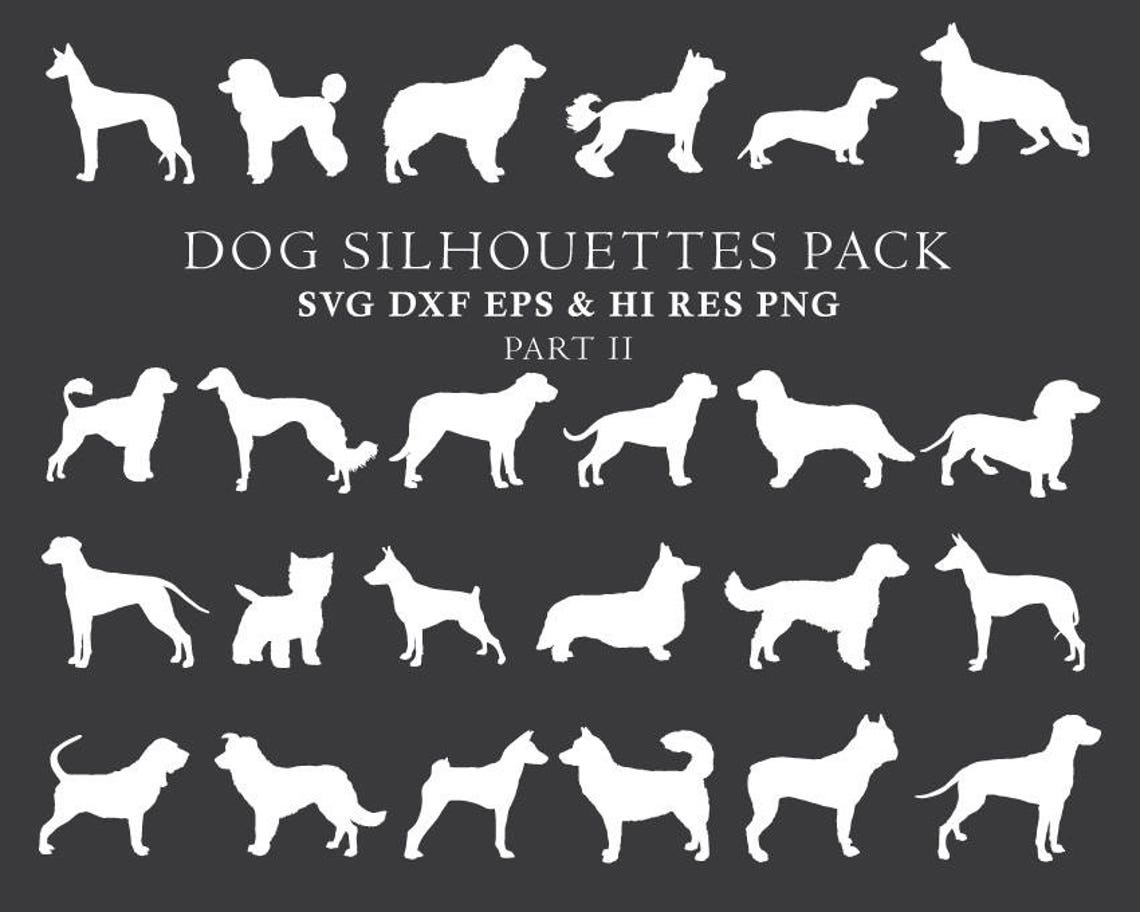 Dog SVG Dog Silhouette SVG Cut Files Dog Clipart Dog - Etsy
