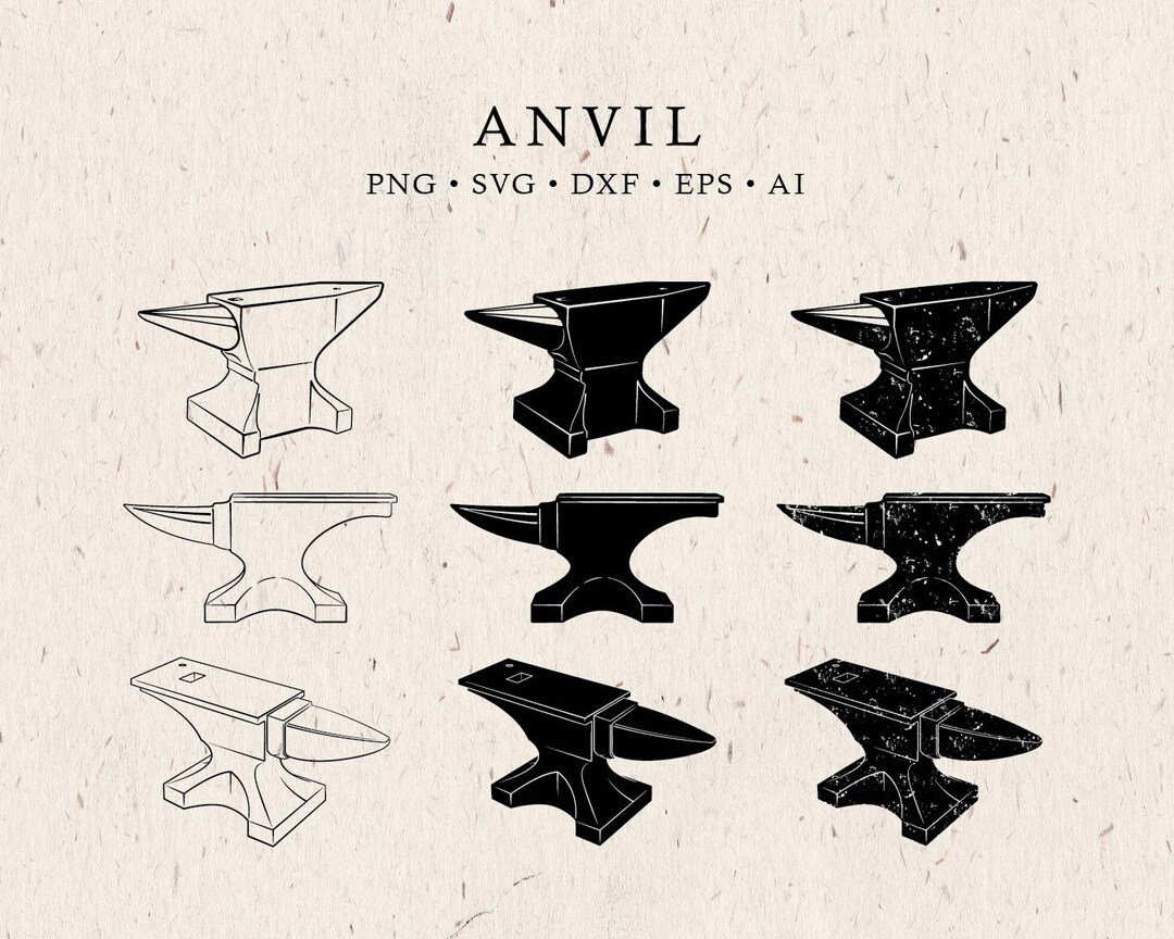 Blacksmith Anvil SVG Clipart, Blacksmith SVG Cut Files for Cricut Cameo ...