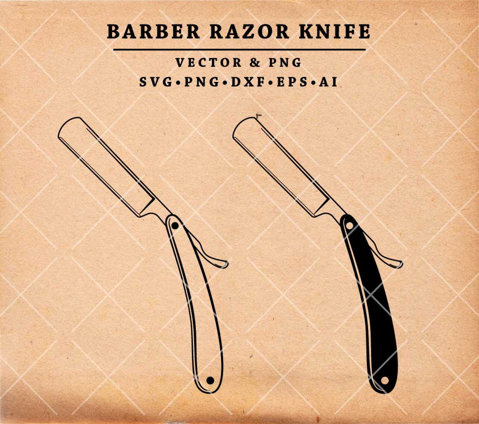 Razor SVG Cut Files - Barber Straight Razor SVG PNG, Straight Razor Cut ...