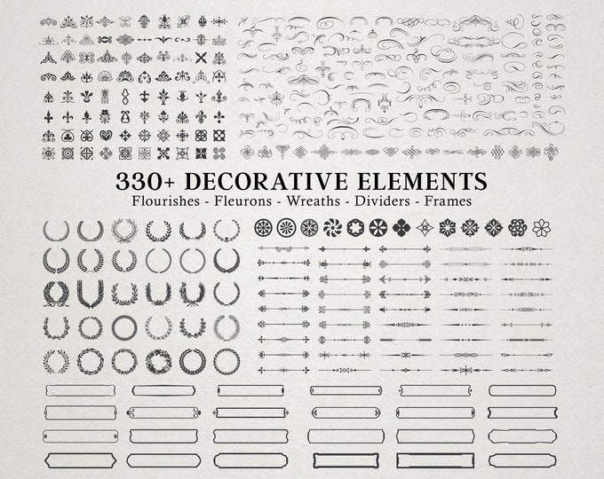 Элементы каллиграфического дизайна Svg, рамка SvgКаллиграфия Клипарт ...