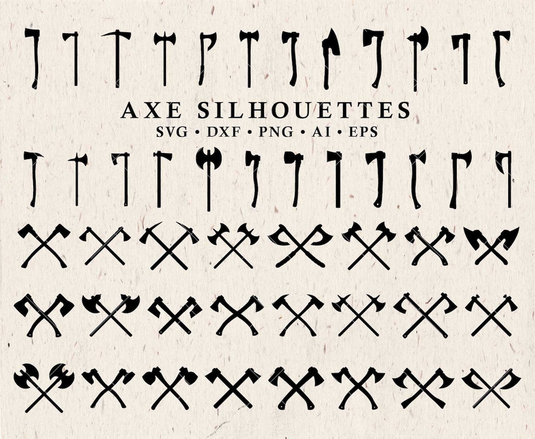 Axe Shapes Silhouettes SVG | PNG Clipart, Vector DXF Svg & More for ...