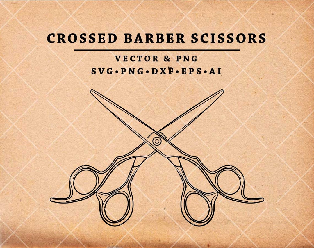 Scissors SVG Cut Files - Crossed Barber Scissors SVG, Scissors Logo SVG ...