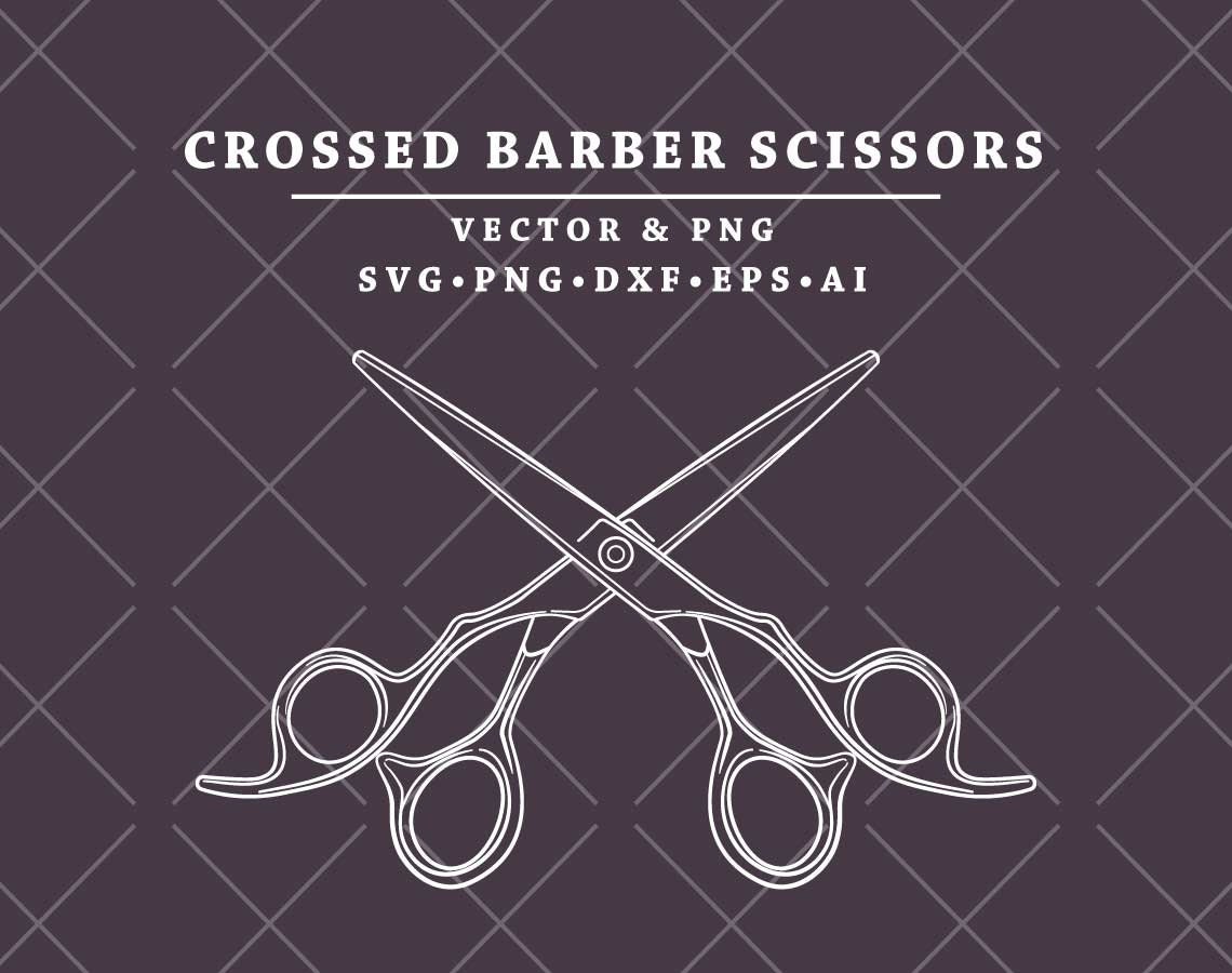 Scissors SVG Cut Files - Crossed Barber Scissors SVG, Scissors Logo SVG ...