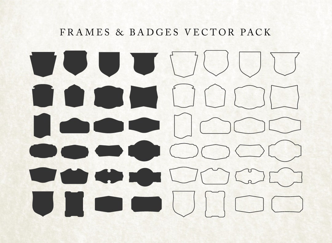 Shield, Frames, Badges, Labels Clip Art Clipart - for Monograms or Logo ...