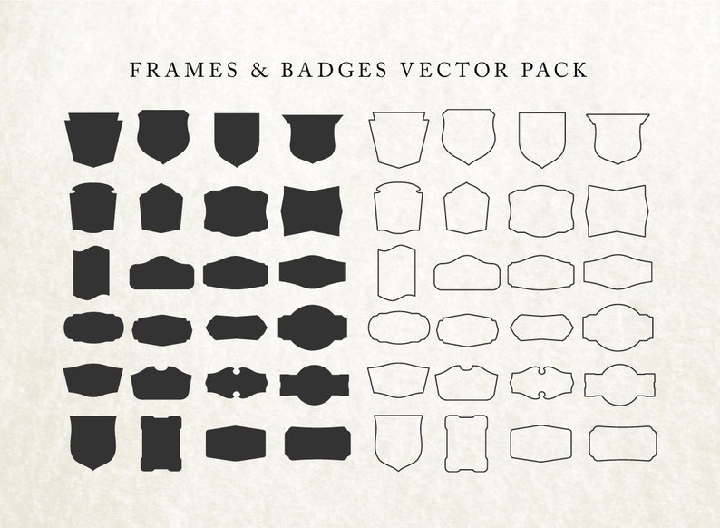 Shield Frames Badges Labels Clip art Clipart For | Etsy
