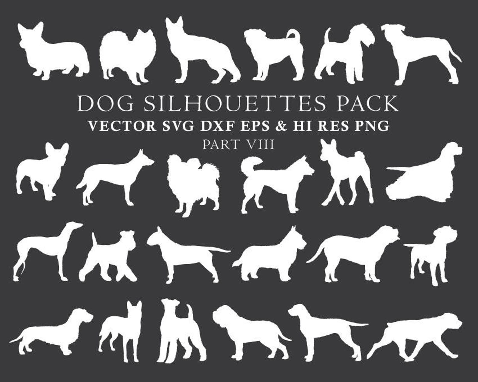 Dog SVG Dog Silhouette SVG Cut Files Dog Clipart Dog - Etsy