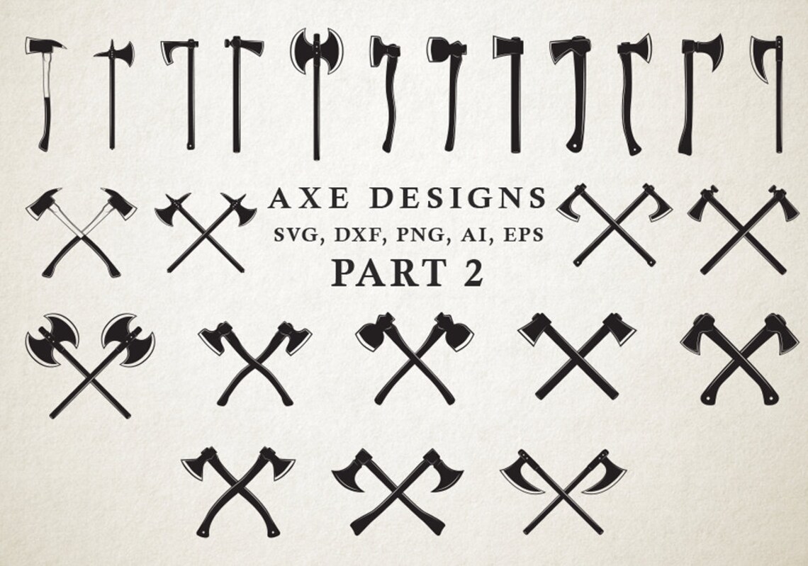 Axe SVG Cut Files Axe Cut Files Crossed Axes SVG Lumberjack - Etsy