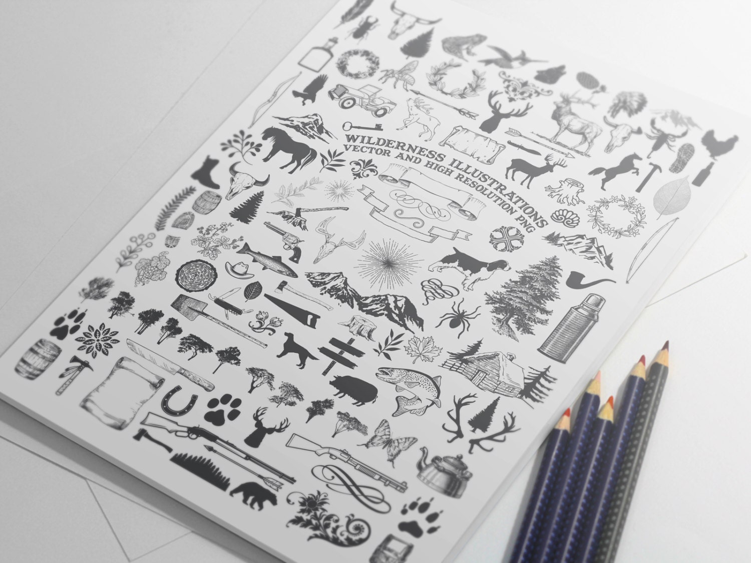 Camping Clipart Animal Clipart Nature Rustic Adventure - Etsy