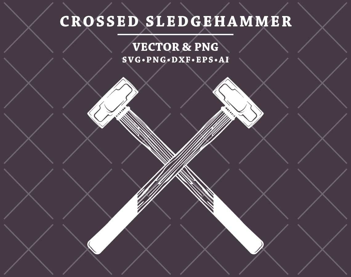 Crossed Sledge Hammer (svg, Dxf, Png, Eps) Cut Files - Etsy New Zealand