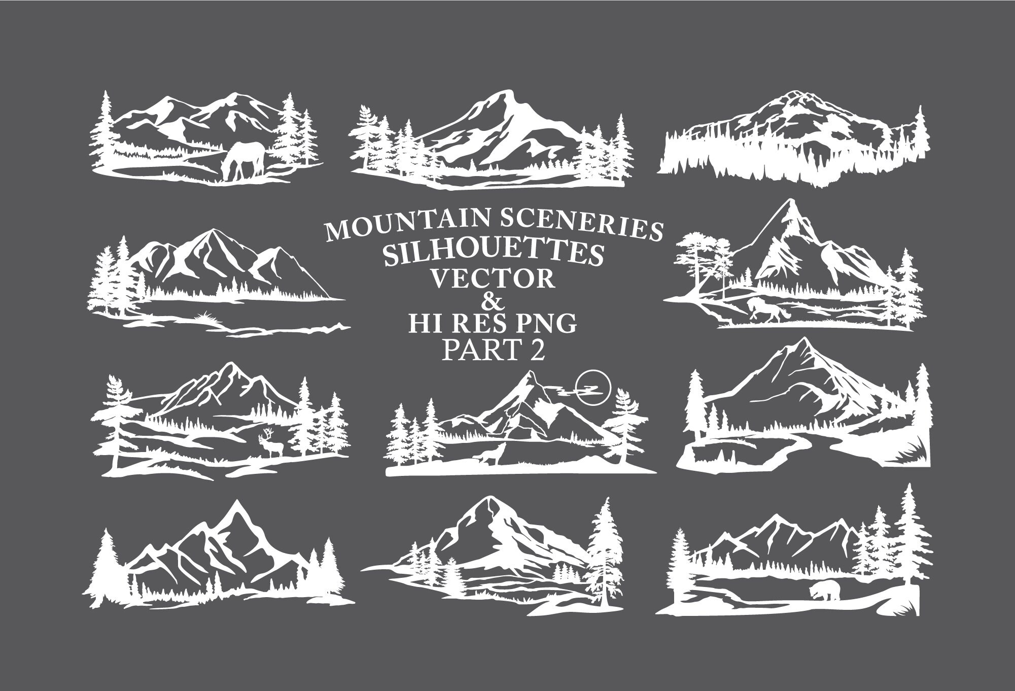 Mountain SVG Mountain Scenery SVG Cut Files Mountain - Etsy Canada