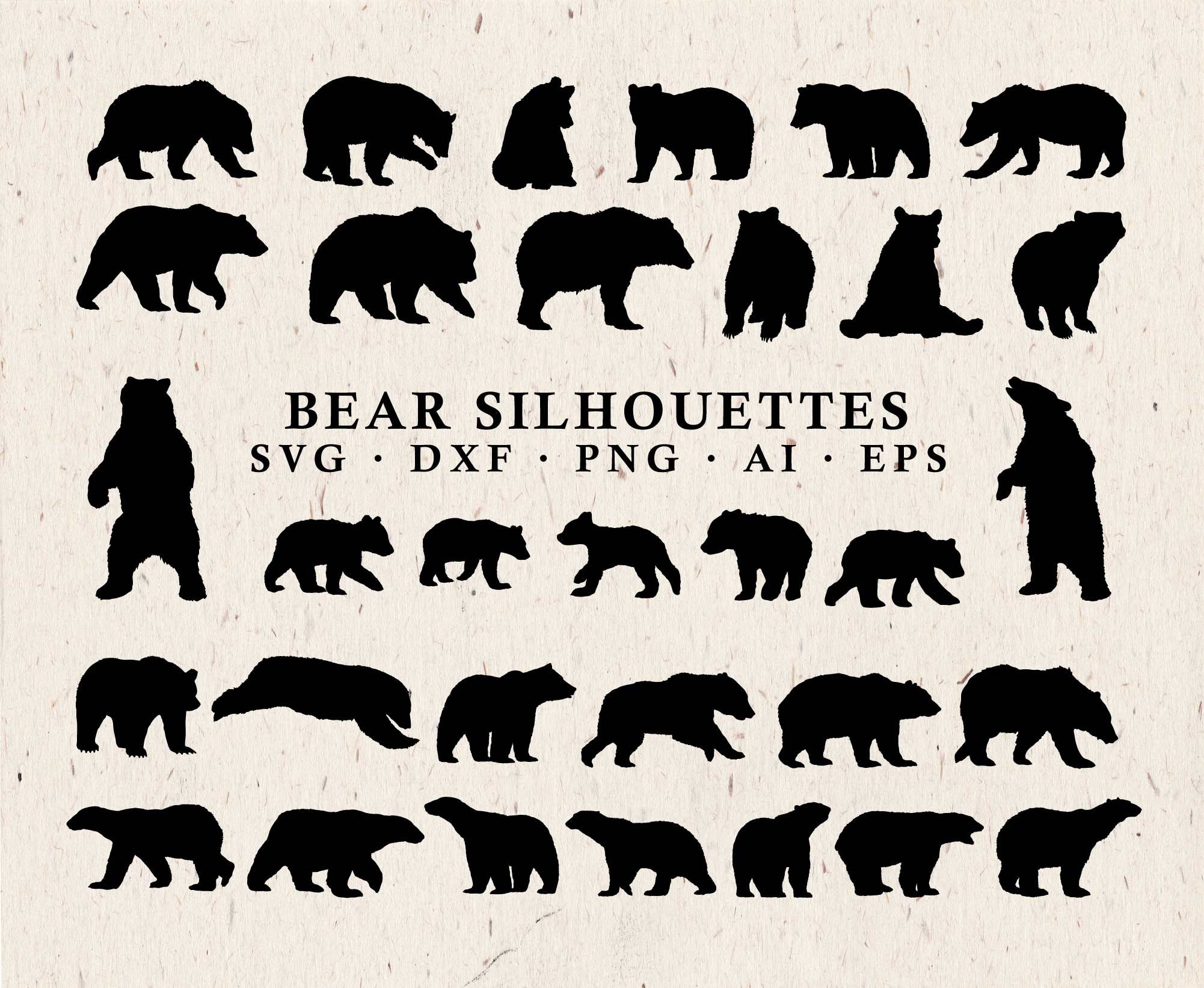 Polar Bear Silhouette Clip Art