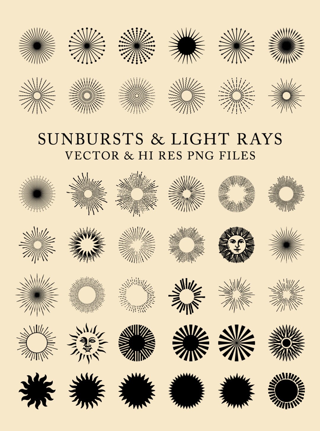 Vector Light Rays Vintage