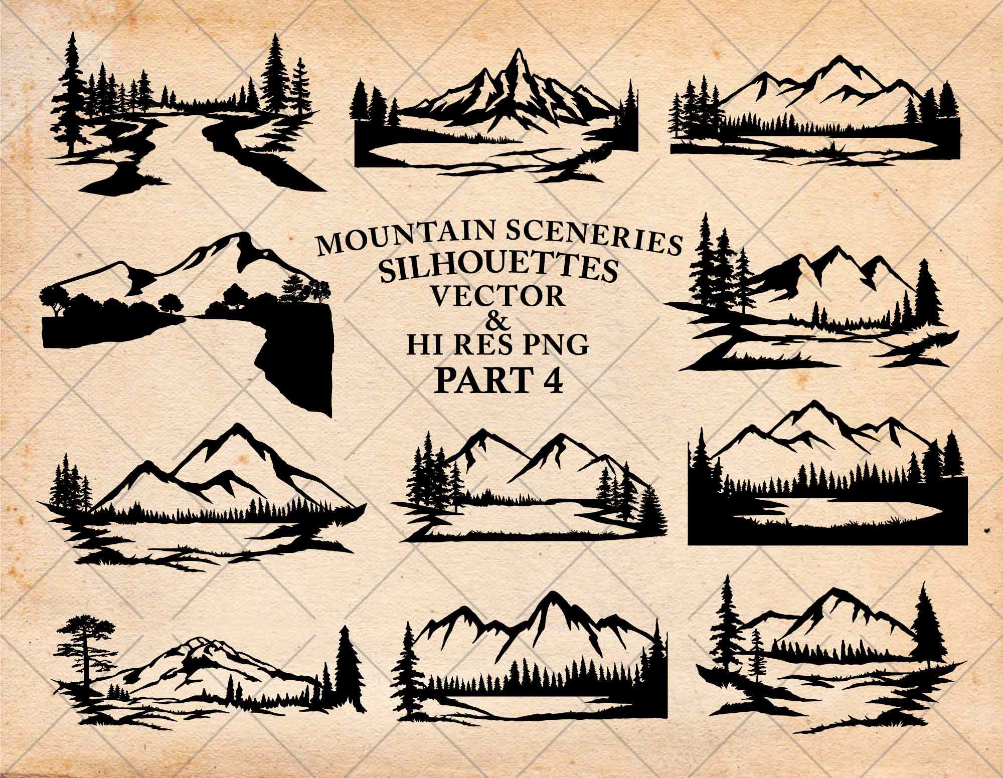 Mountain SVG Mountain Scenery SVG Cut Files Mountain - Etsy Canada