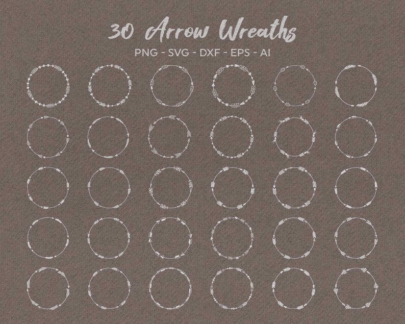 Arrow Wreath SVG - Arrows Frame Border SVG Clipart Laser Cut Files for ...