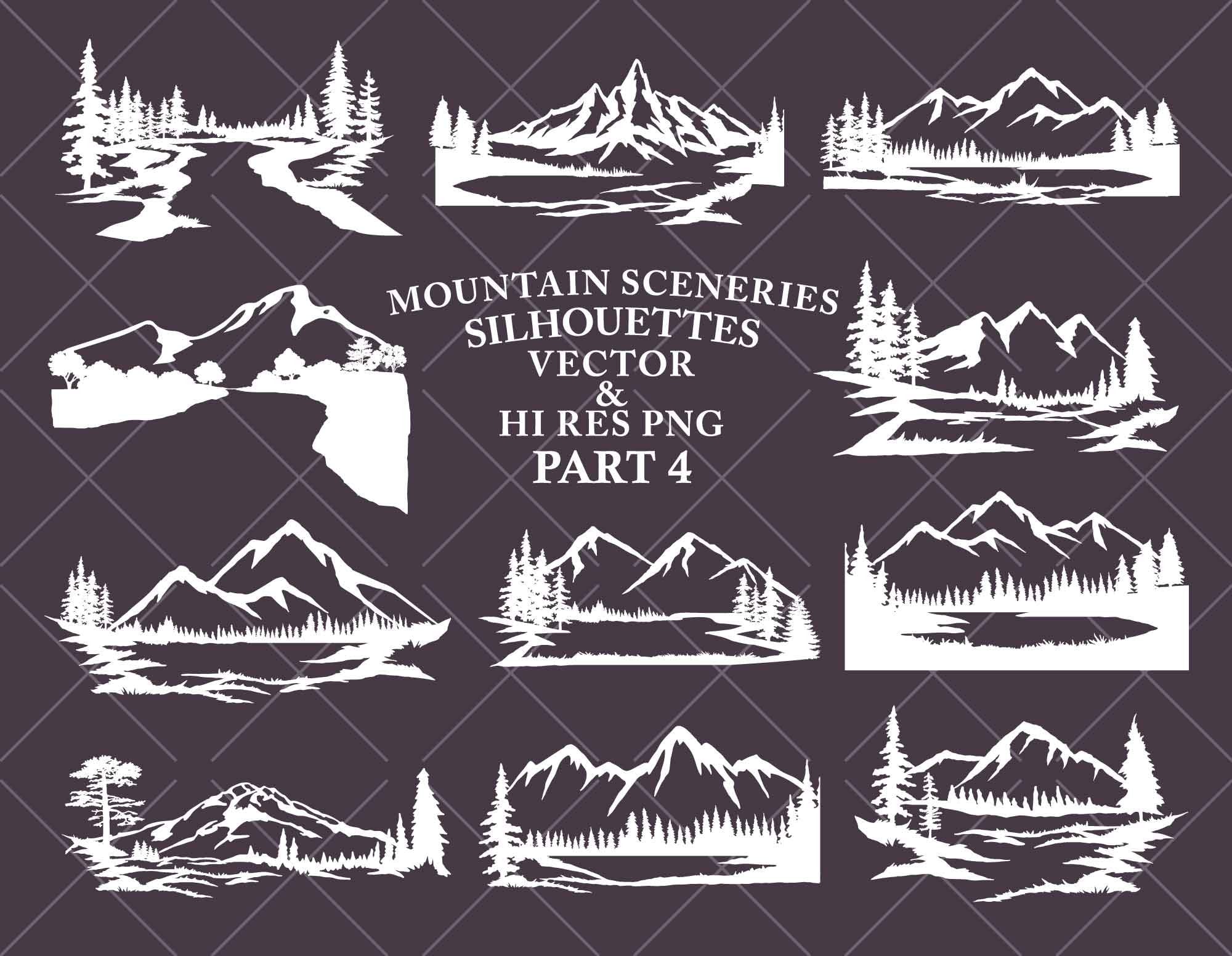 Mountain SVG Mountain Scenery SVG Cut Files Mountain - Etsy Canada