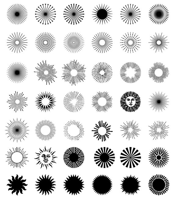 Sun Rays Clipart Vector