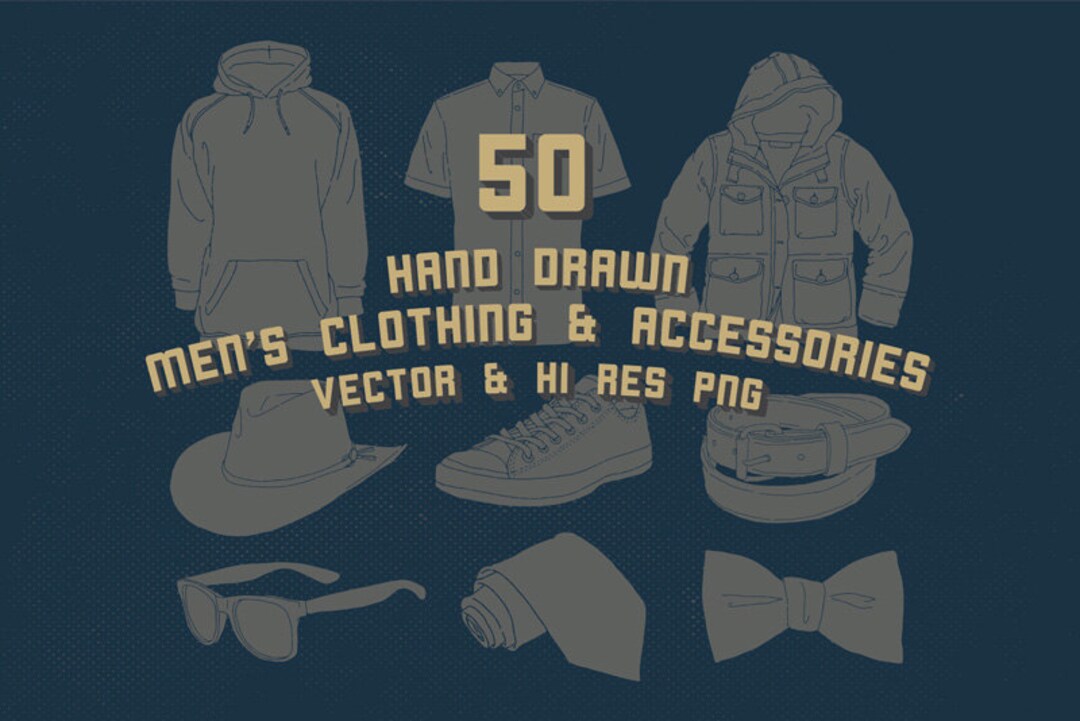 Hand Drawn Clothing Clipart, Clothes Fashion Clipart, Fashion ...