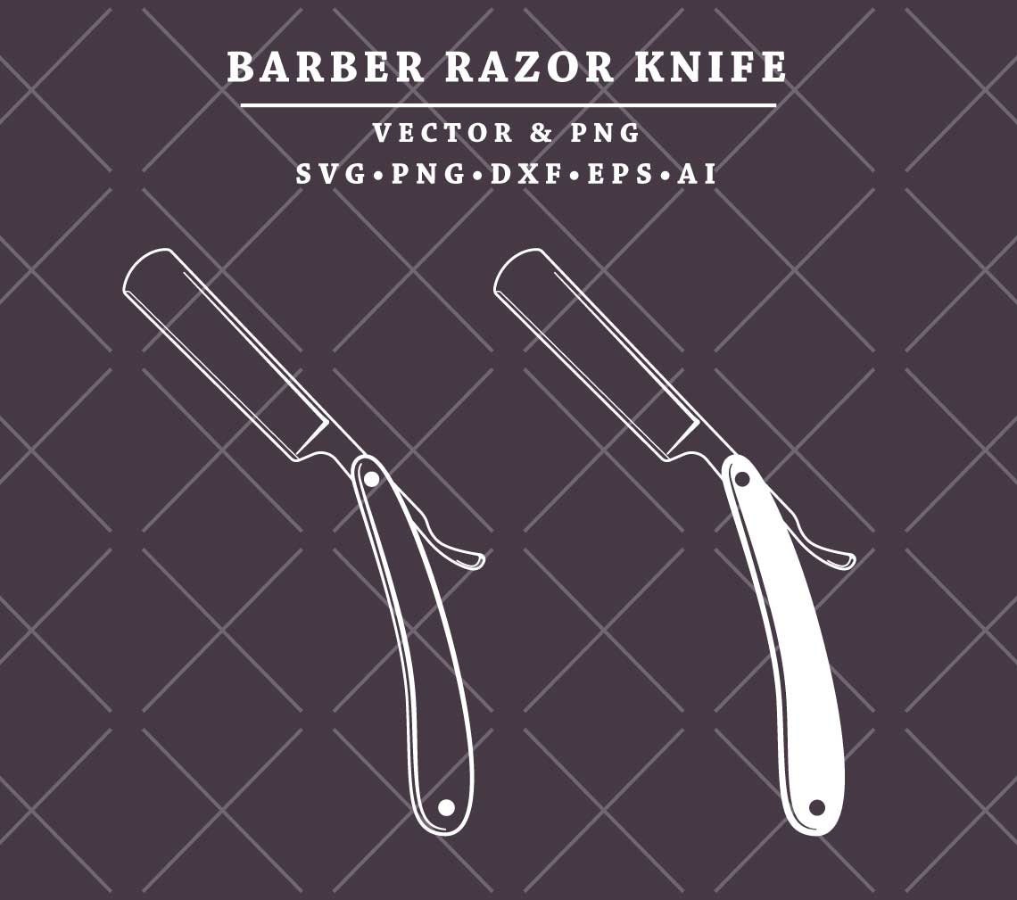 Razor SVG Cut Files Barber Straight Razor SVG PNG Straight - Etsy