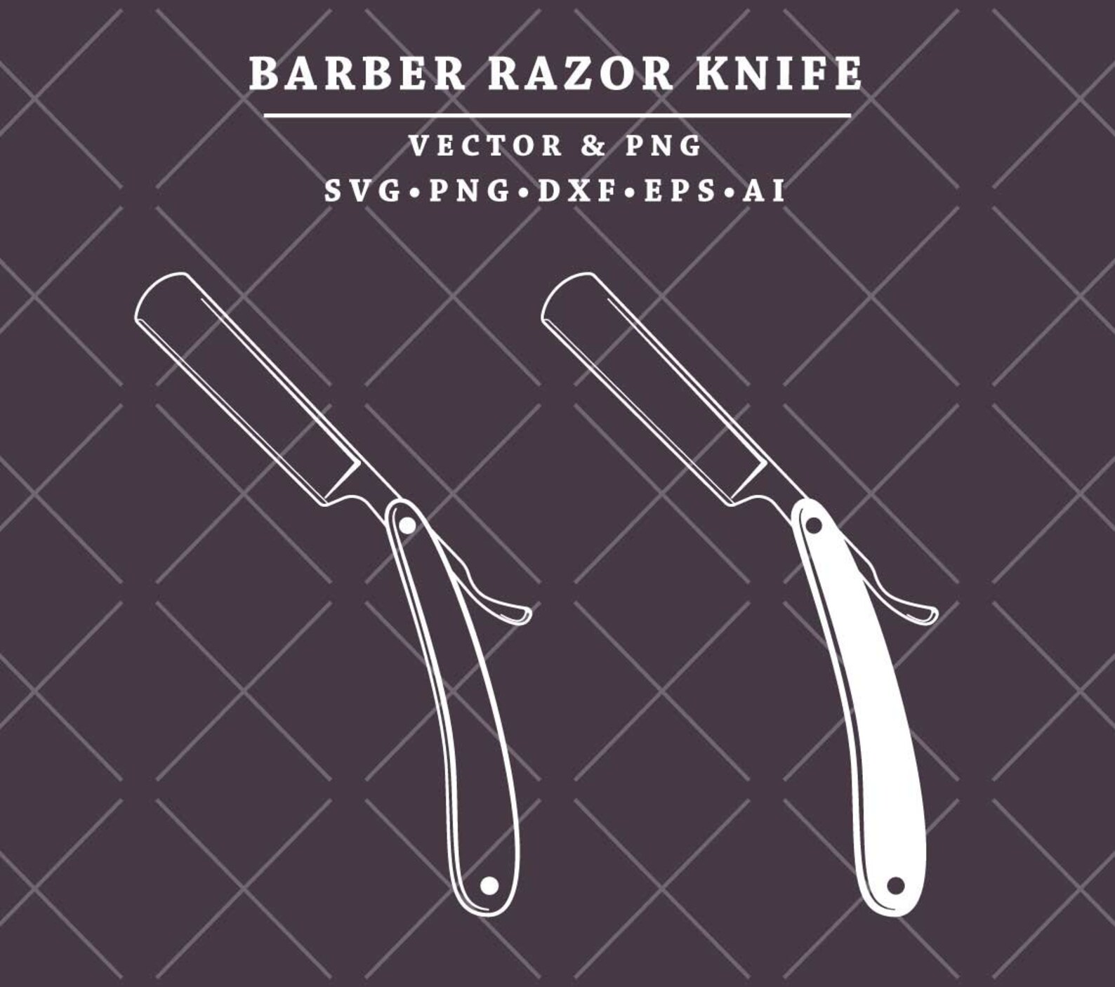 Razor SVG Cut Files - Barber Straight Razor SVG PNG, Straight Razor Cut ...