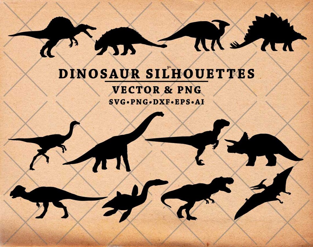 Dinosaurs SVG, Dinosaur Silhouettes SVG PNG, Dinosaurs Cut Files for ...