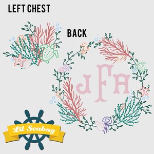 Ocean Monogram Sea Creatures Shirt, Underwater Monogram , Sea Monogram ...