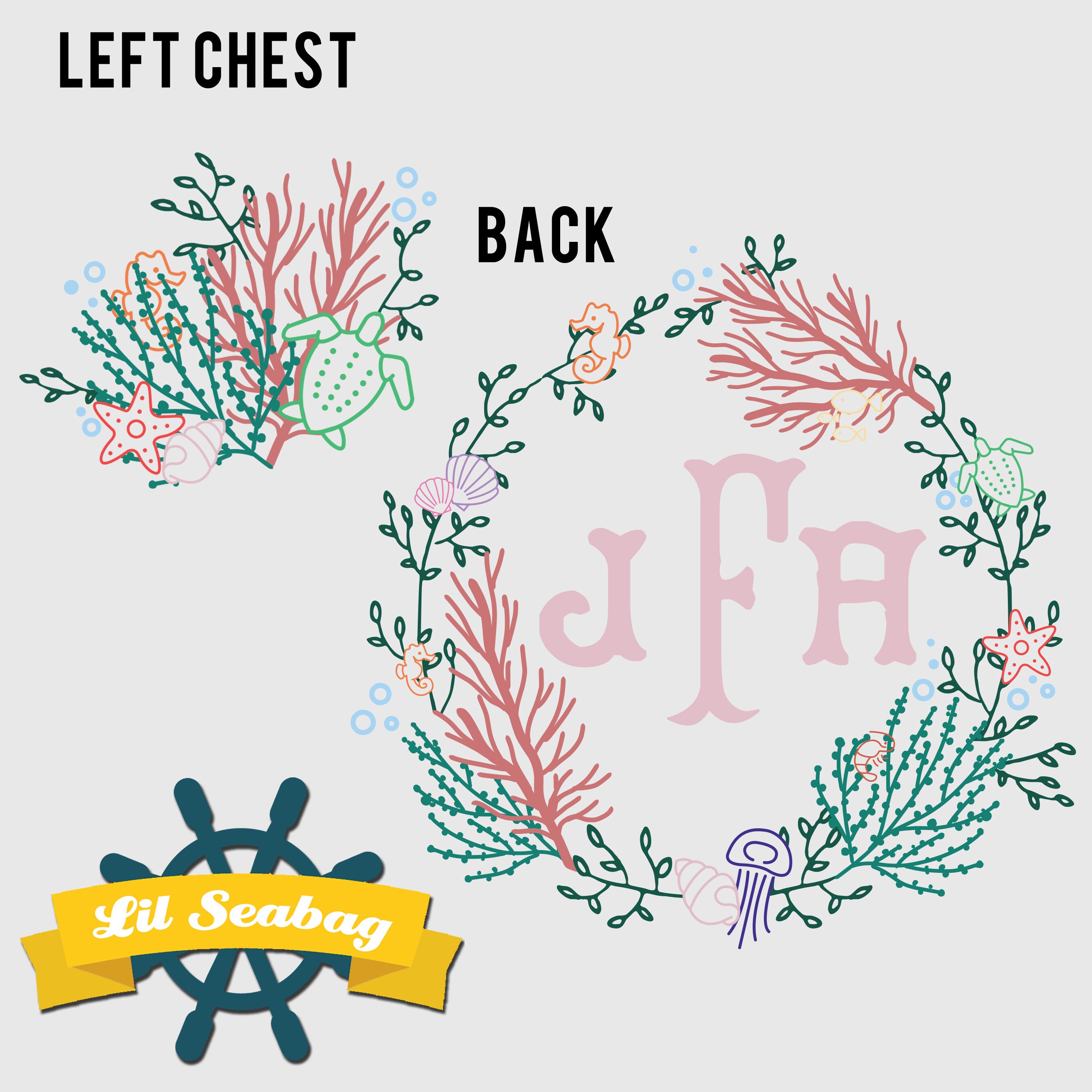 Ocean Monogram Sea Creatures Shirt Underwater Monogram Sea | Etsy