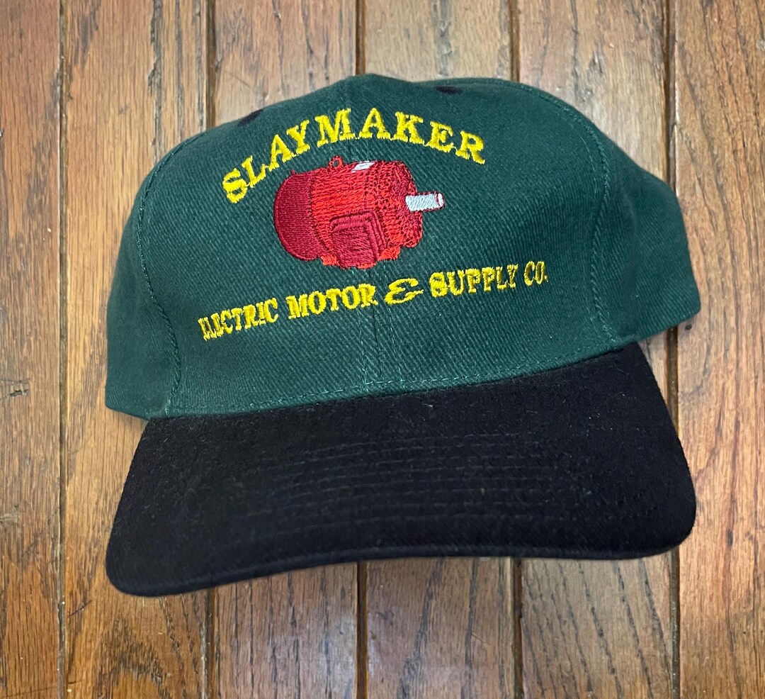 Vintage 90s Minimal Slaymaker Electric Motor & Supply Company Strapback ...
