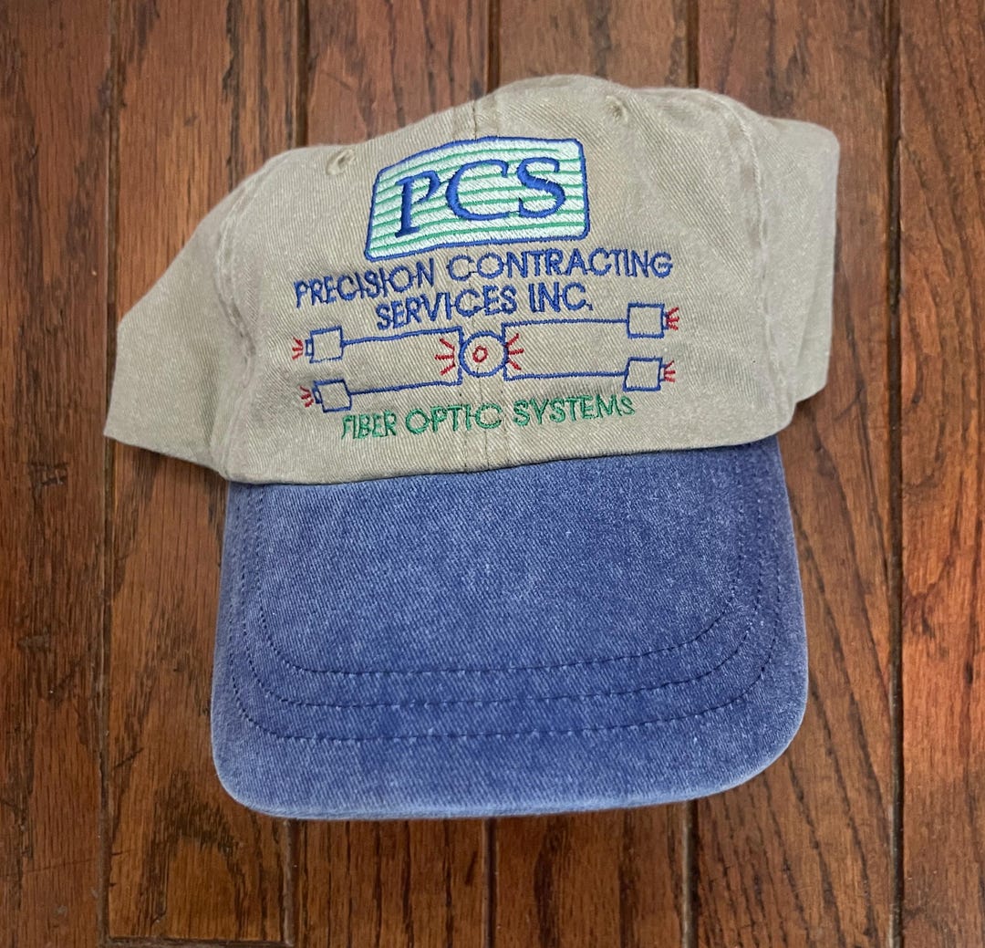 Vintage 90s Precision Contraction Fiber Optic Unstructured Dad Hat ...