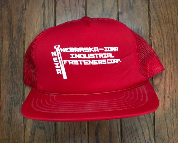 Vintage 80s 90s Nebraska Iowa Fasteners Corp Mesh Trucker Hat - Etsy