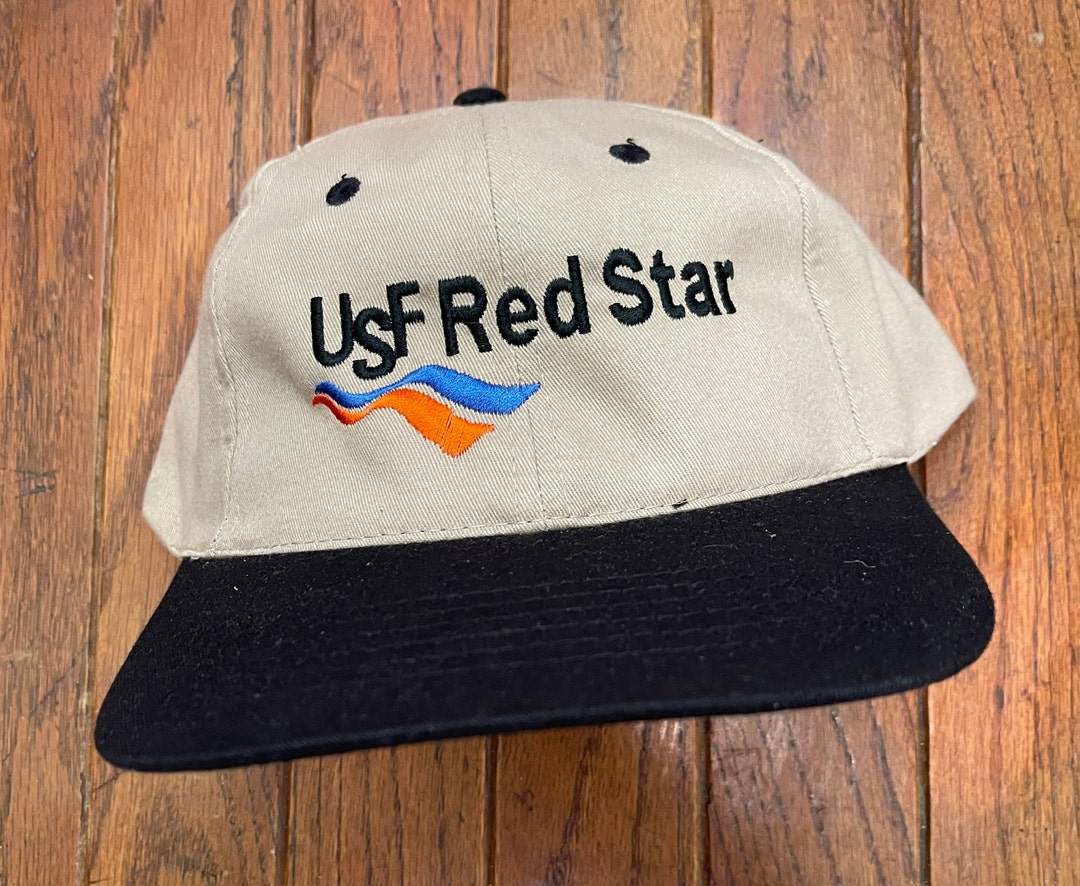 Vintage 90s Minimal USF Red Star Strapback Hat Baseball Cap - Etsy