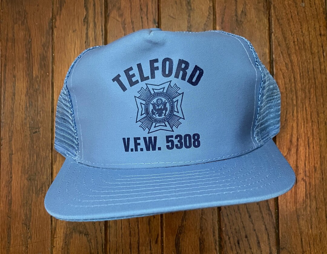 Vintage 80s 90s Deadstock Telford Pennsylvania VFW 5308 Trucker Hat ...