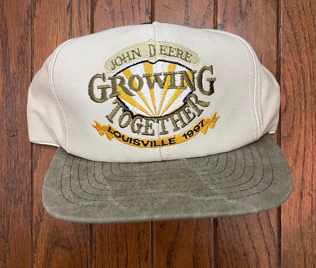 Vintage 90s Deadstock John Deere Growing Together Louisville Snapback ...