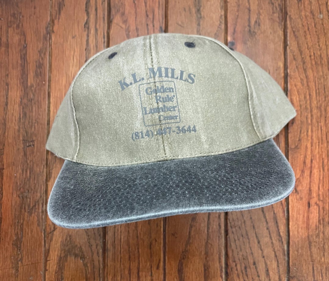 Vintage 90s Golden Rule Lumber Center Unstructured Two-tone Dad Hat Cap ...