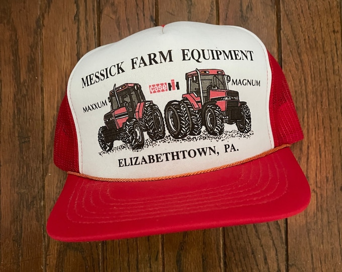 Vintage Case IH Tractor Farm Mesh Trucker Hat Snapback Hat Baseball Cap ...
