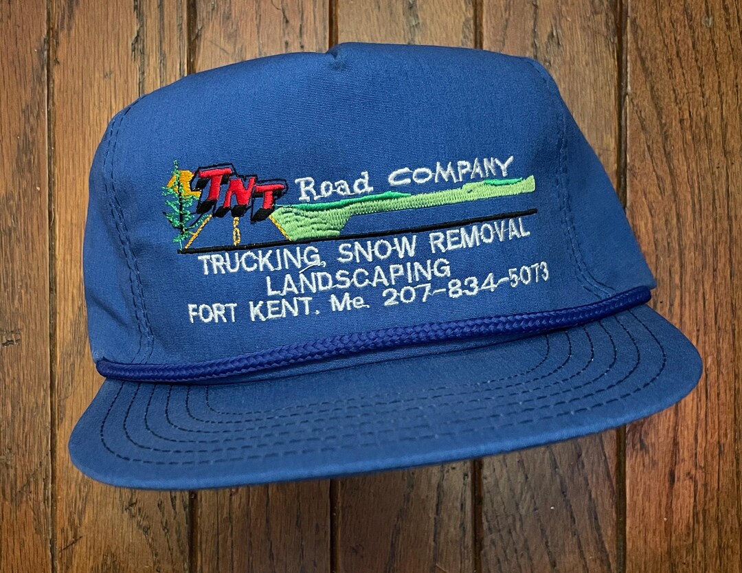 Vintage Trucker Hat Snapback Baseball Cap TNT Road Company Fort Kent ...