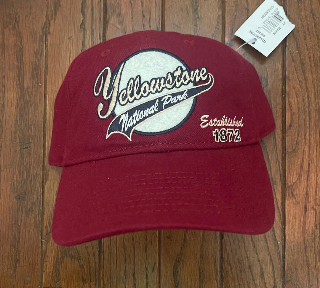Vintage Deadstock Yellowstone National Park Strapback Hat Baseball Cap ...