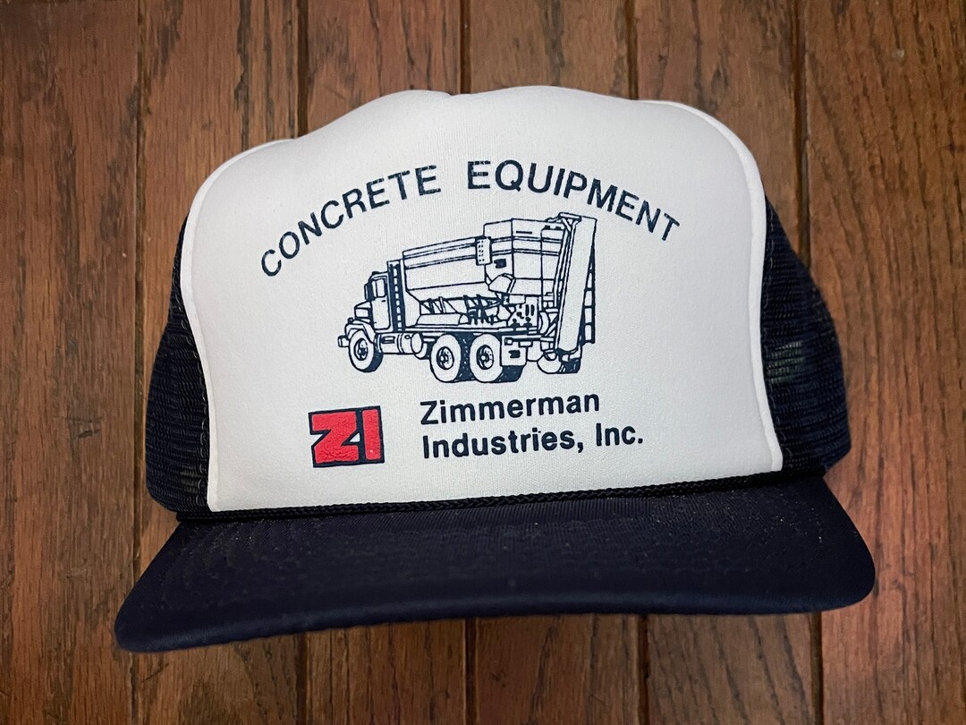 Vintage Zimmerman Concrete Equipment Trucker Hat Snapback Hat - Etsy