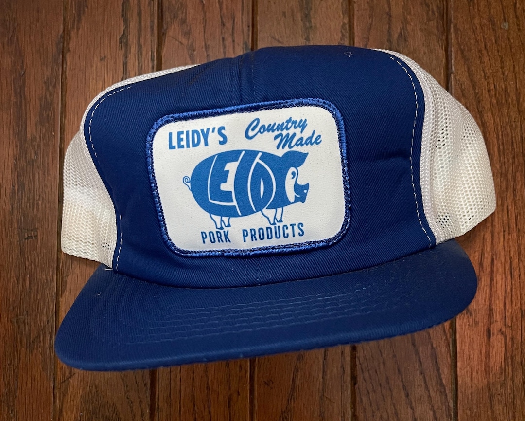 Vintage Leidy's Country Made Pork Products Trucker Hat Snapback Hat ...