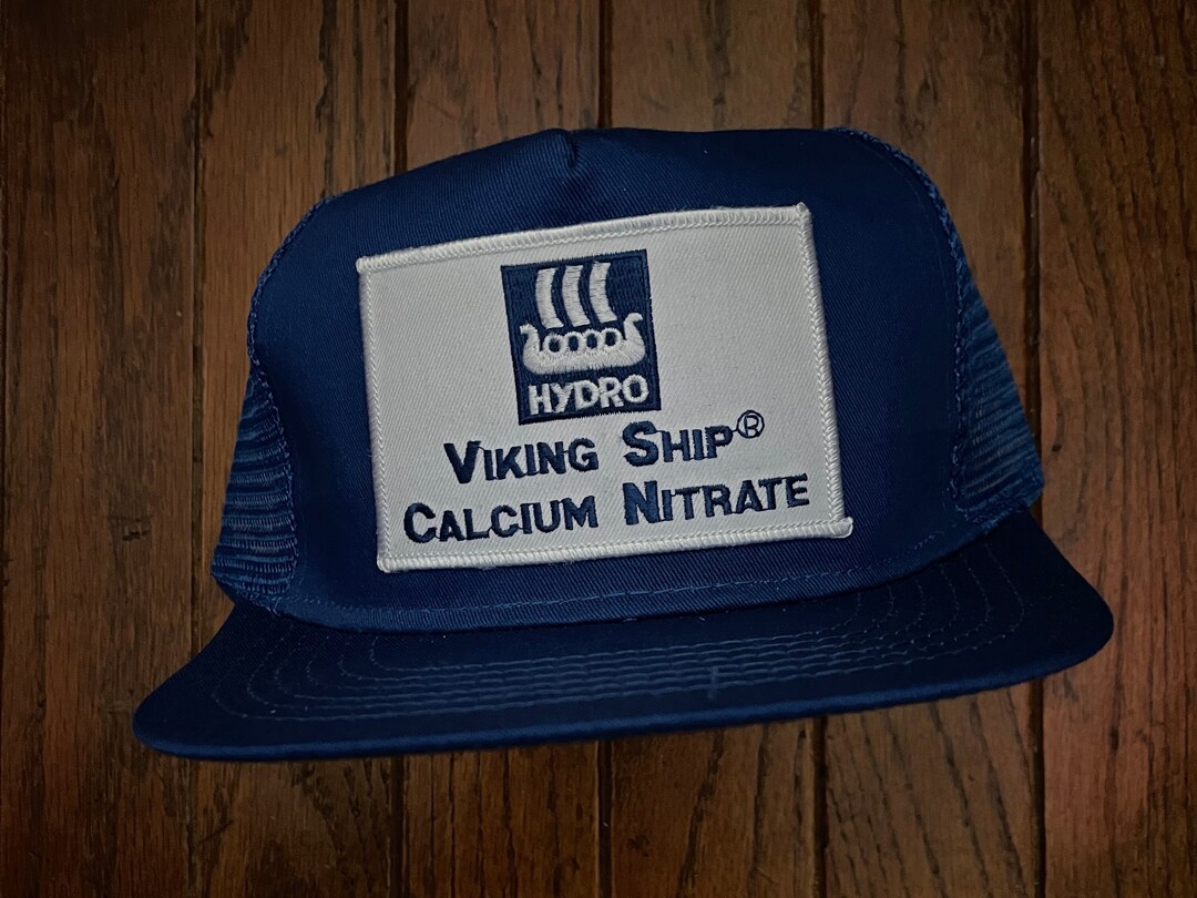 Vintage Hydro Viking Ship Calcium Nitrate Mesh Trucker Hat Snapback Hat ...