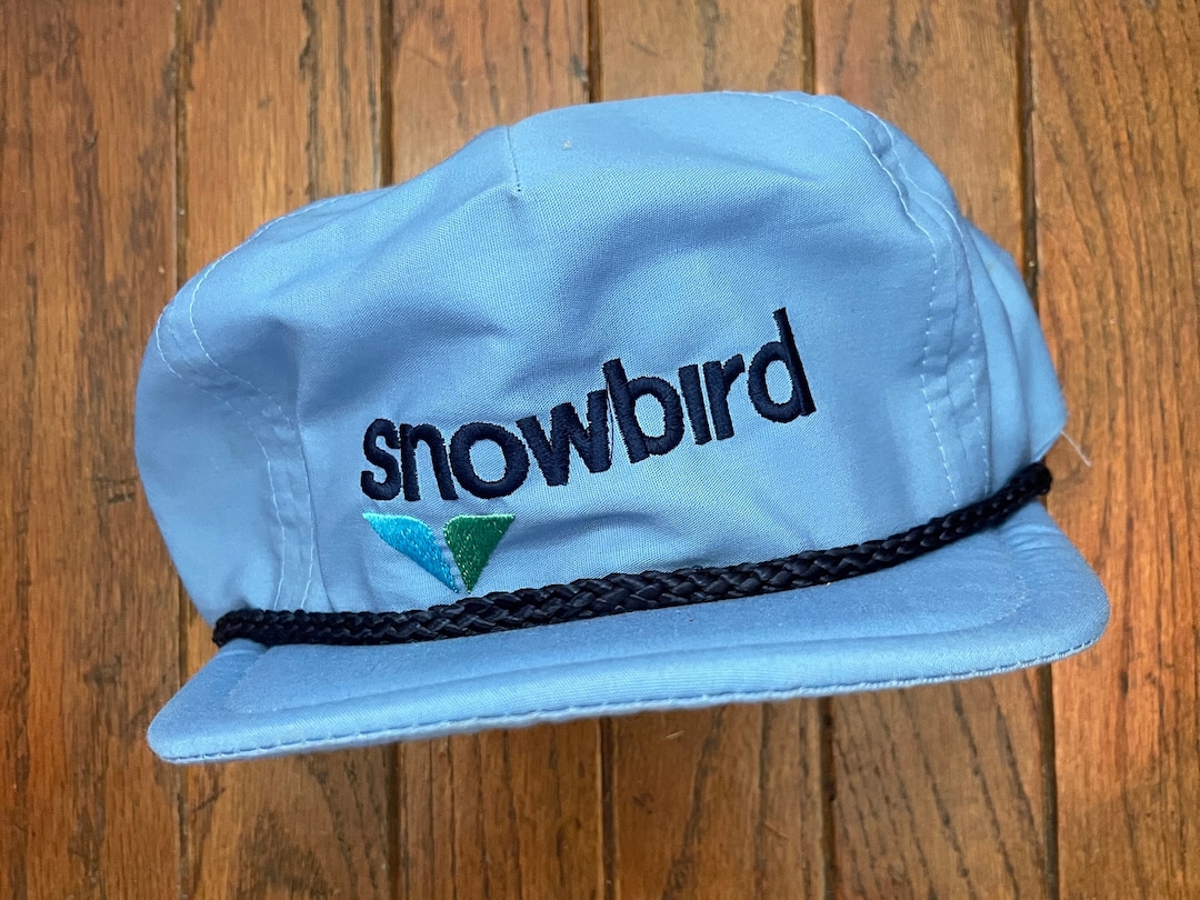Vintage Deadstock 80s 90s Ski Snowbird Utah Skiing Strapback Zipback ...