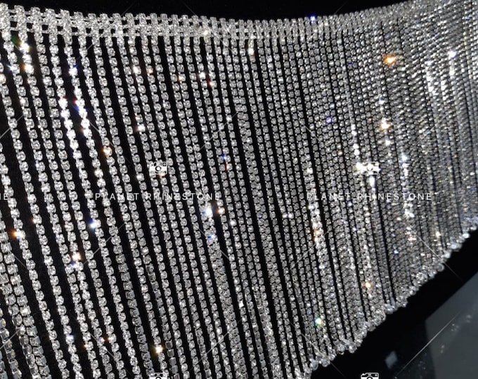 6" Fringe | Rhinestone Fringe | Crystal Trim - Etsy