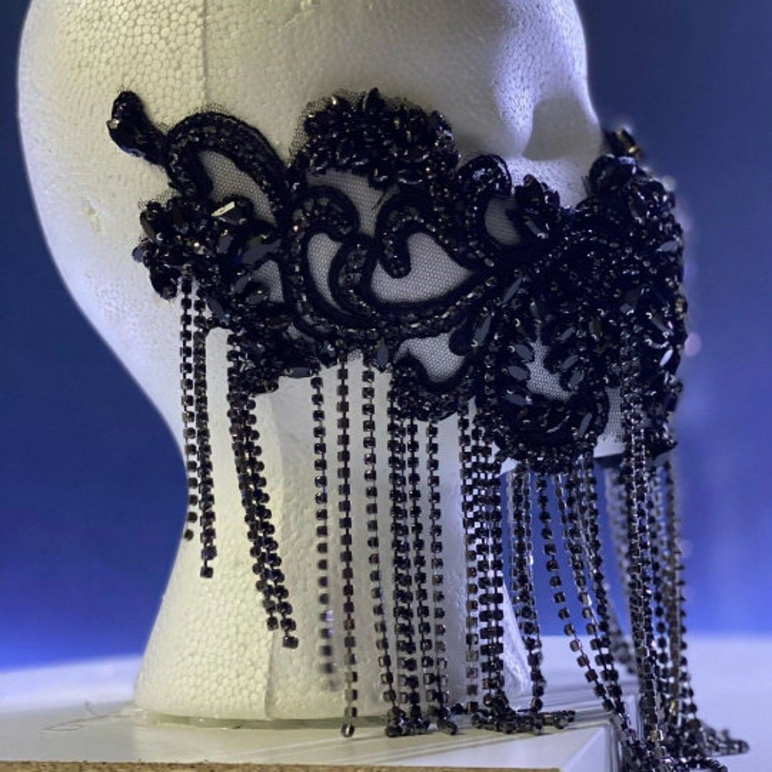 Rhinestone Face Mask Applique Diamond Face Mask DIY Applique - Etsy