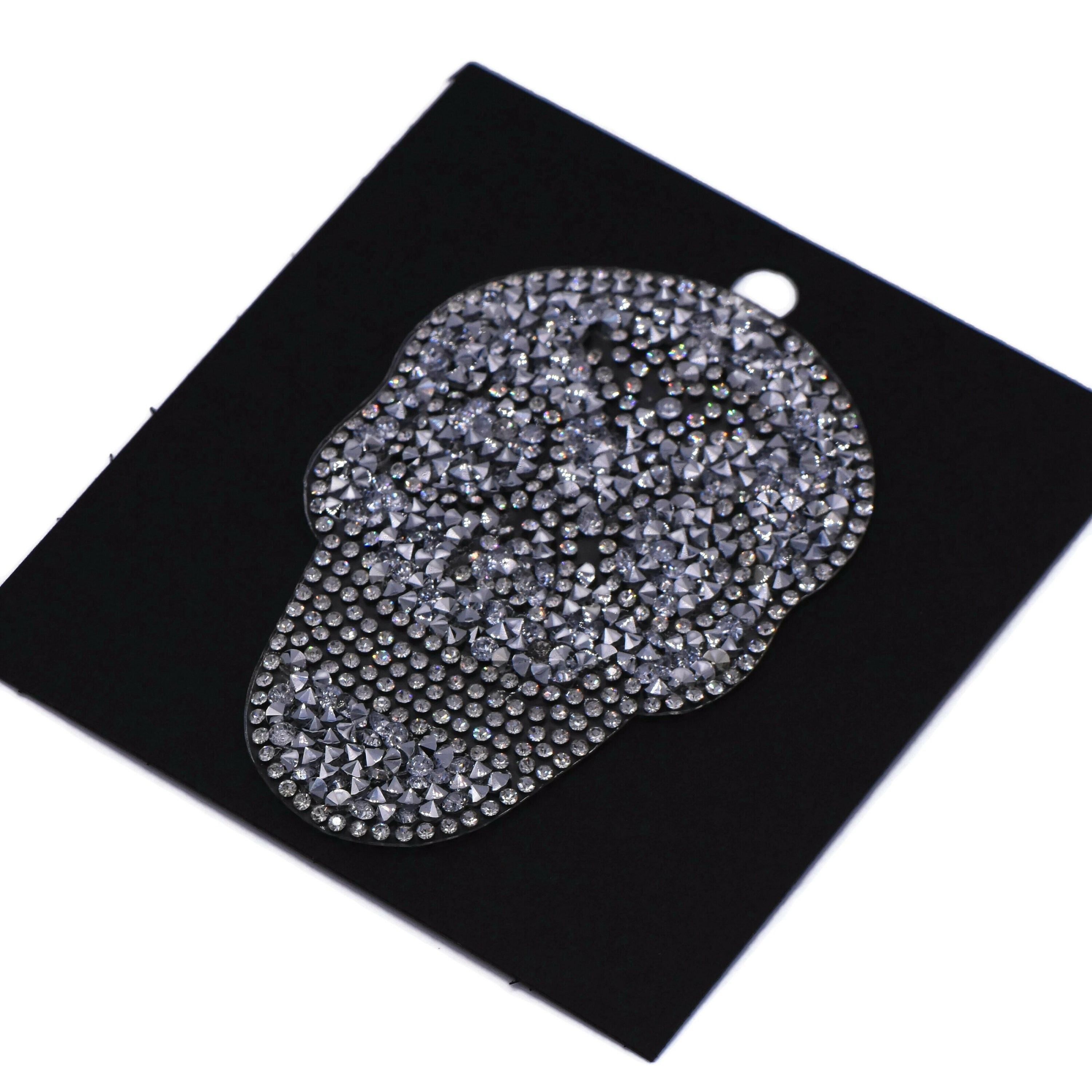 Rhinestone Skull Iron on Applique Crystal Skull Transfer - Etsy