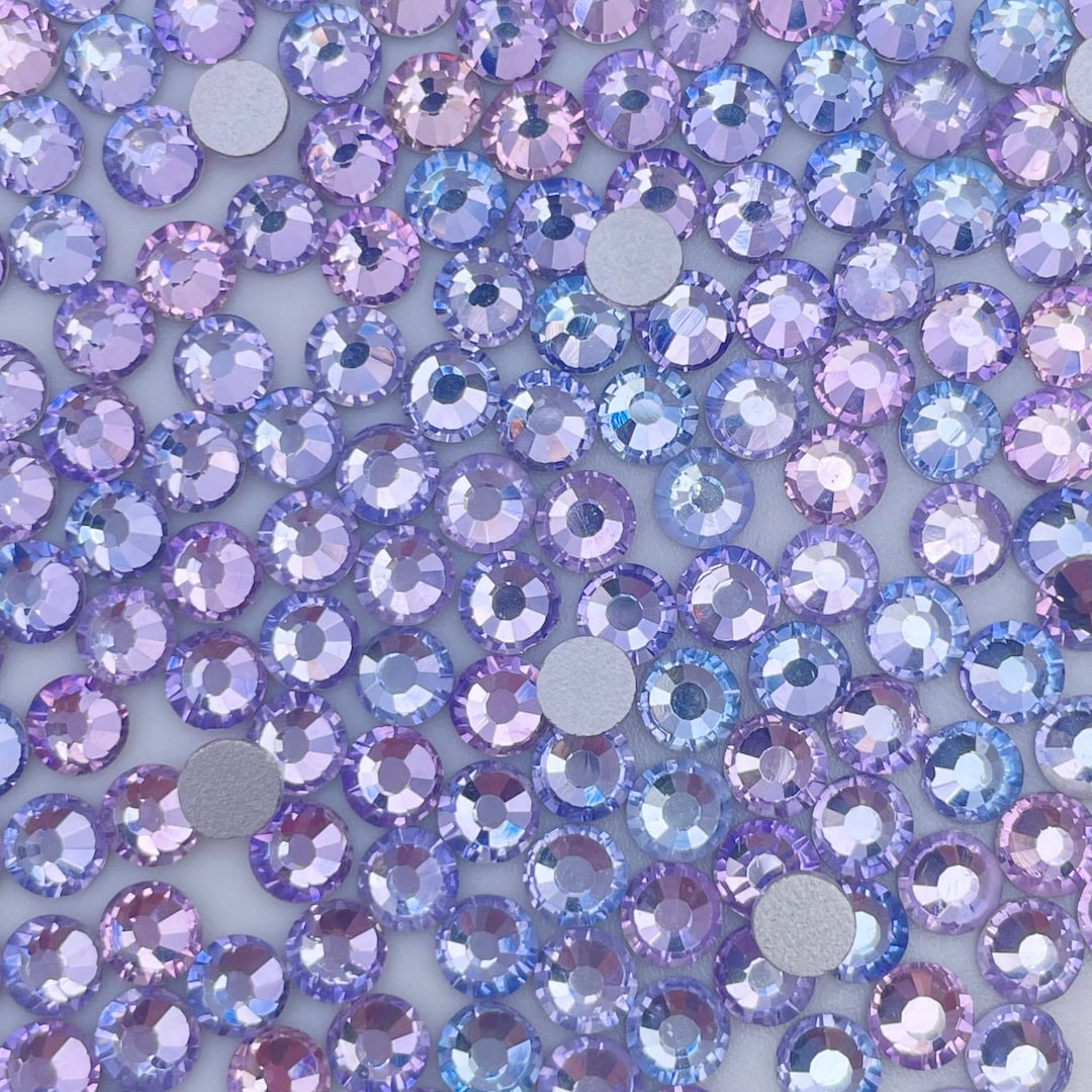Pink Violet Glass Rhinestones | Flat Back Rhinestones | Glass Crystals ...