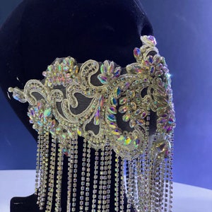 Rhinestone Face Mask Applique | Diamond Face Mask DIY Applique | BO-48 ...