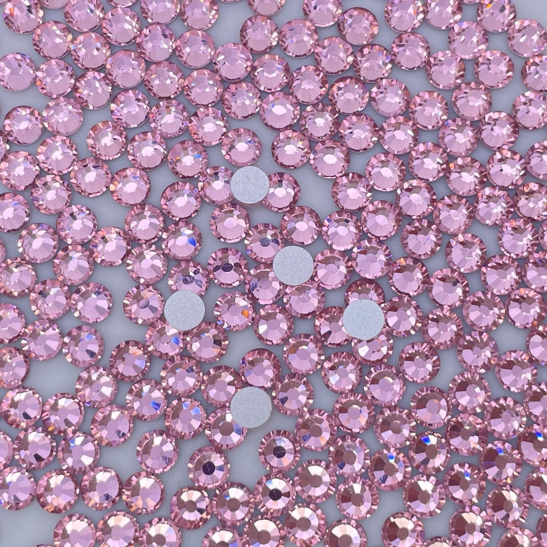 Lt Rose ( Light Pink ) Glass Flatback Rhinestones 720pcs SS6 SS10 SS12 ...
